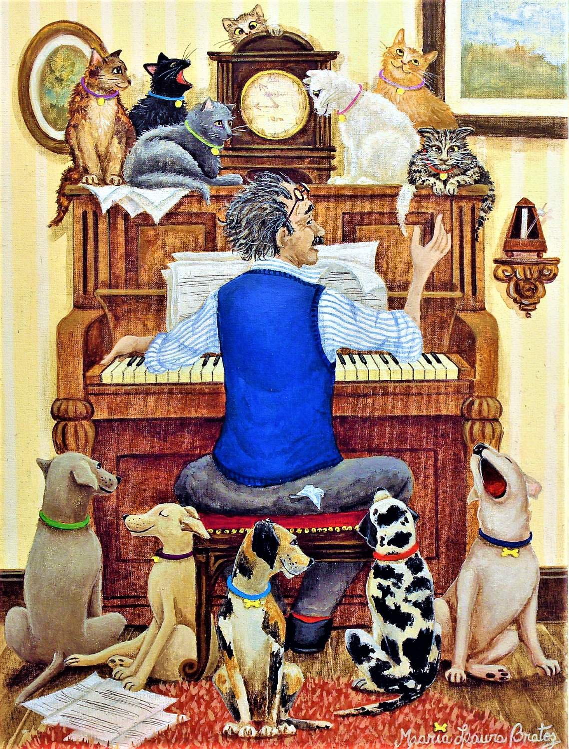 Solve Singing Lesson jigsaw puzzle online with 266 pieces
