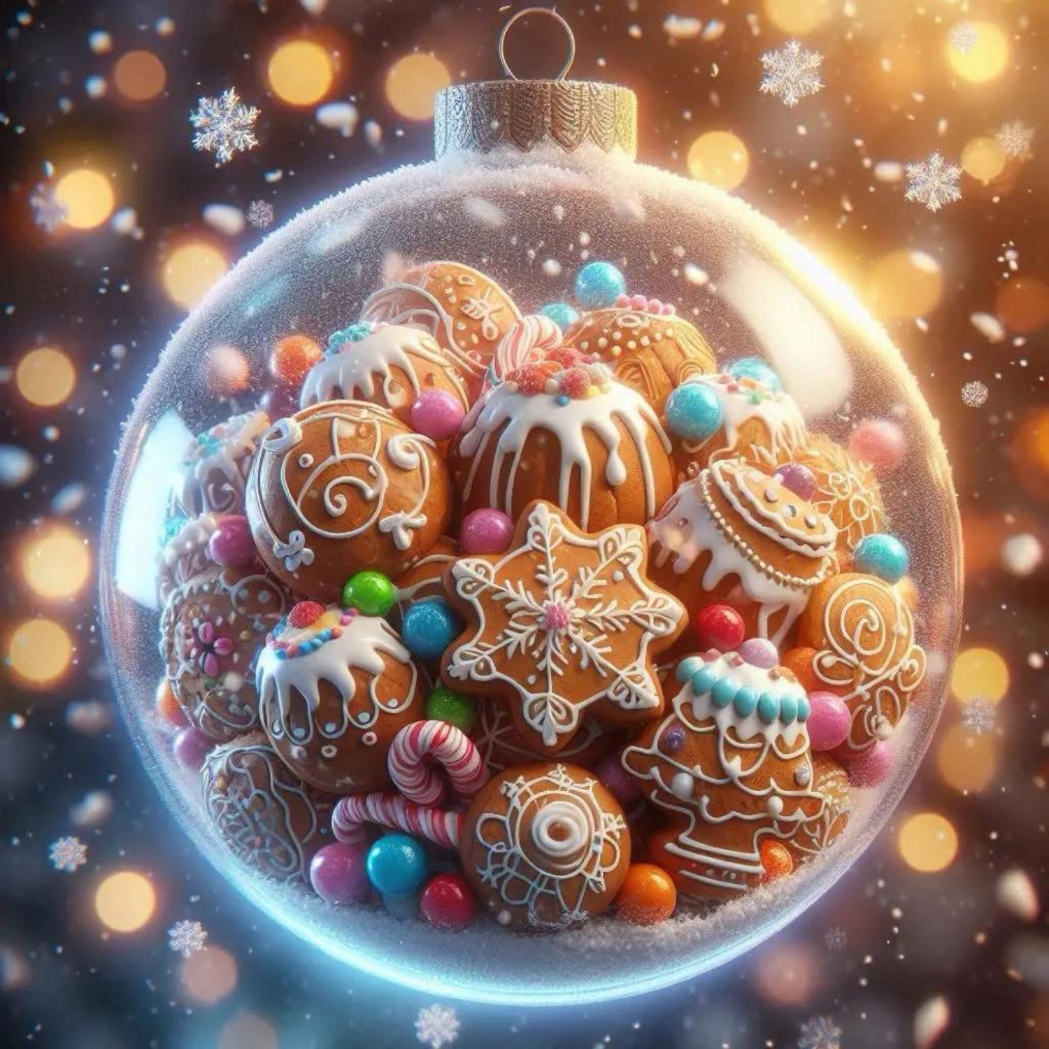 Solve Ornament Filled With Goodies jigsaw puzzle online with 64 pieces