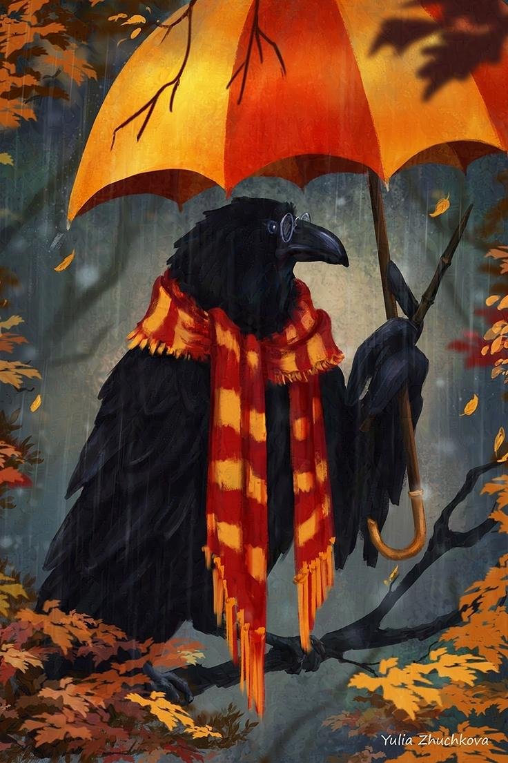 Solve Scarved Raven jigsaw puzzle online with 150 pieces