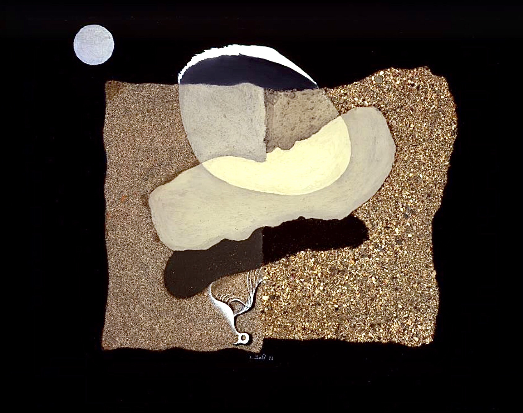 Solve Dit Gros, Platja, Luna, i O'cell Podrit, 1928, Salvador Dali jigsaw puzzle online with 80 ...