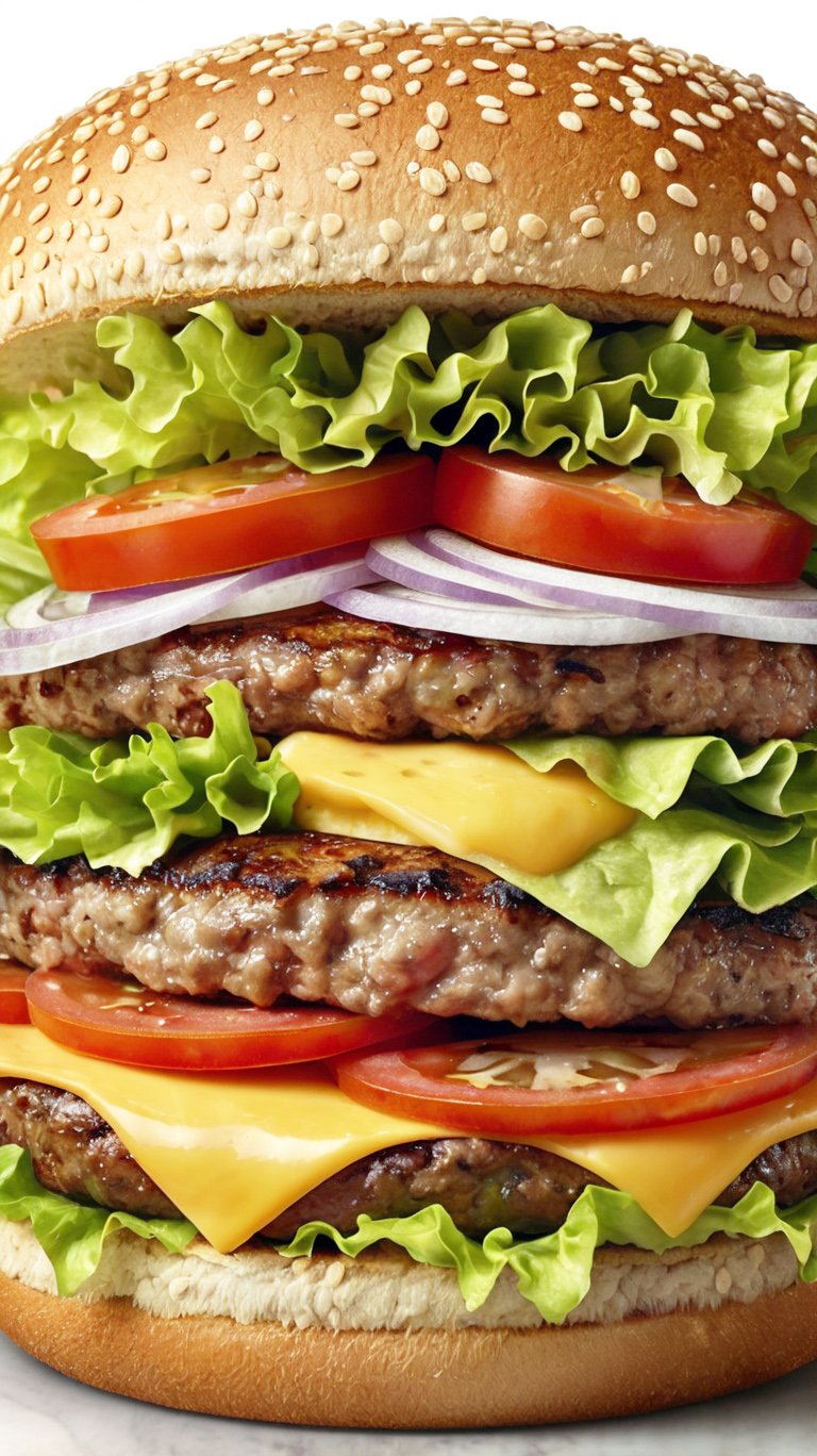 Jigsaw Puzzle | 112 pieces | 3-layered cheeseburger | Jigidi