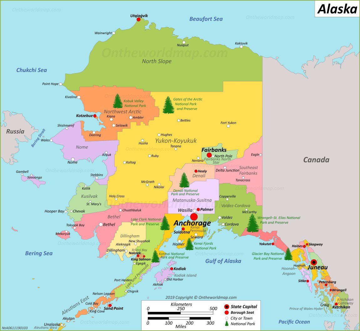 Solve Map of Alaska jigsaw puzzle online with 121 pieces