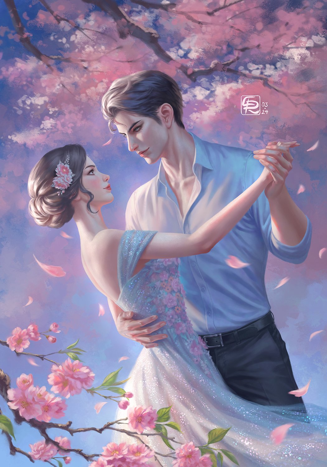 Solve Moonlight Dance jigsaw puzzle online with 204 pieces