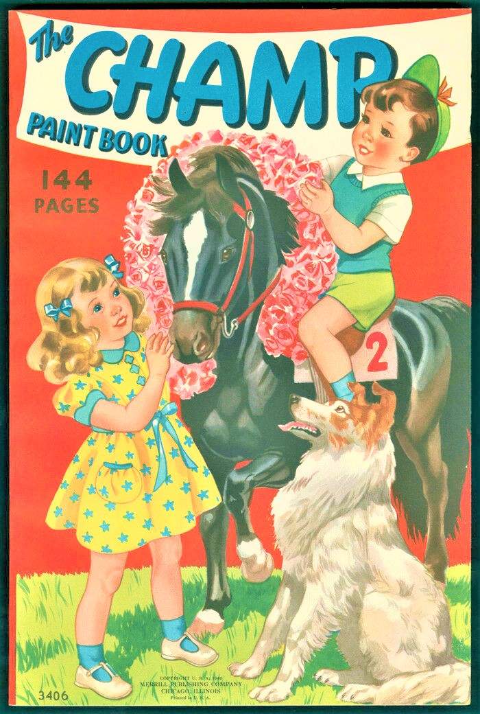 Solve Themes Vintage illustrations/pictures - Champ Paint Book jigsaw ...