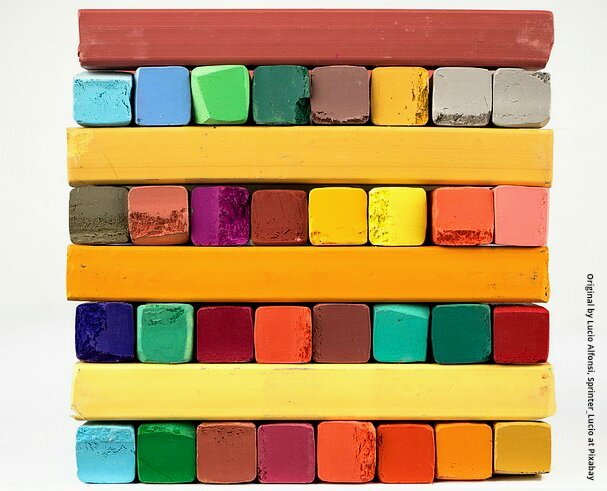 Solve Big square crayons 📊 jigsaw puzzle online with 72 pieces