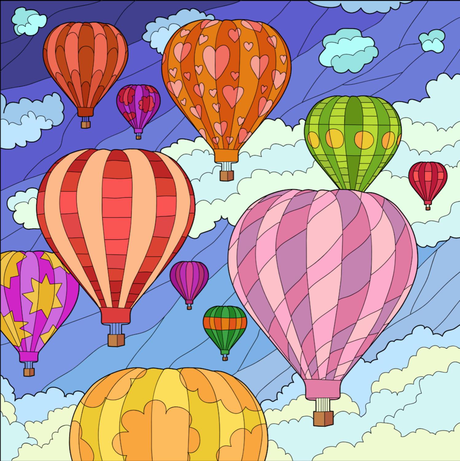 Solve Hot Air Balloons 576 jigsaw puzzle online with 576 pieces