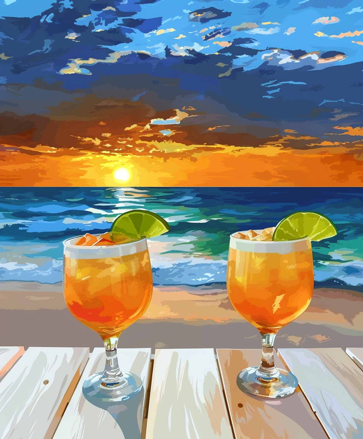 Solve Sunset Cocktails, resizable 12 to 550 pieces jigsaw puzzle online ...