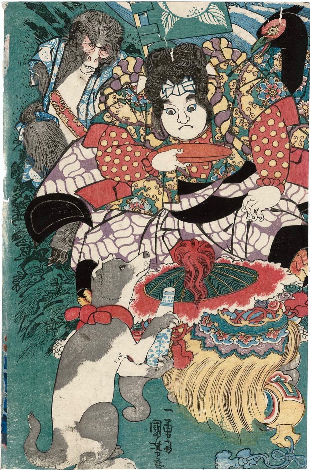 Solve A scene from the Japanese folktale “Momotaro” jigsaw puzzle ...