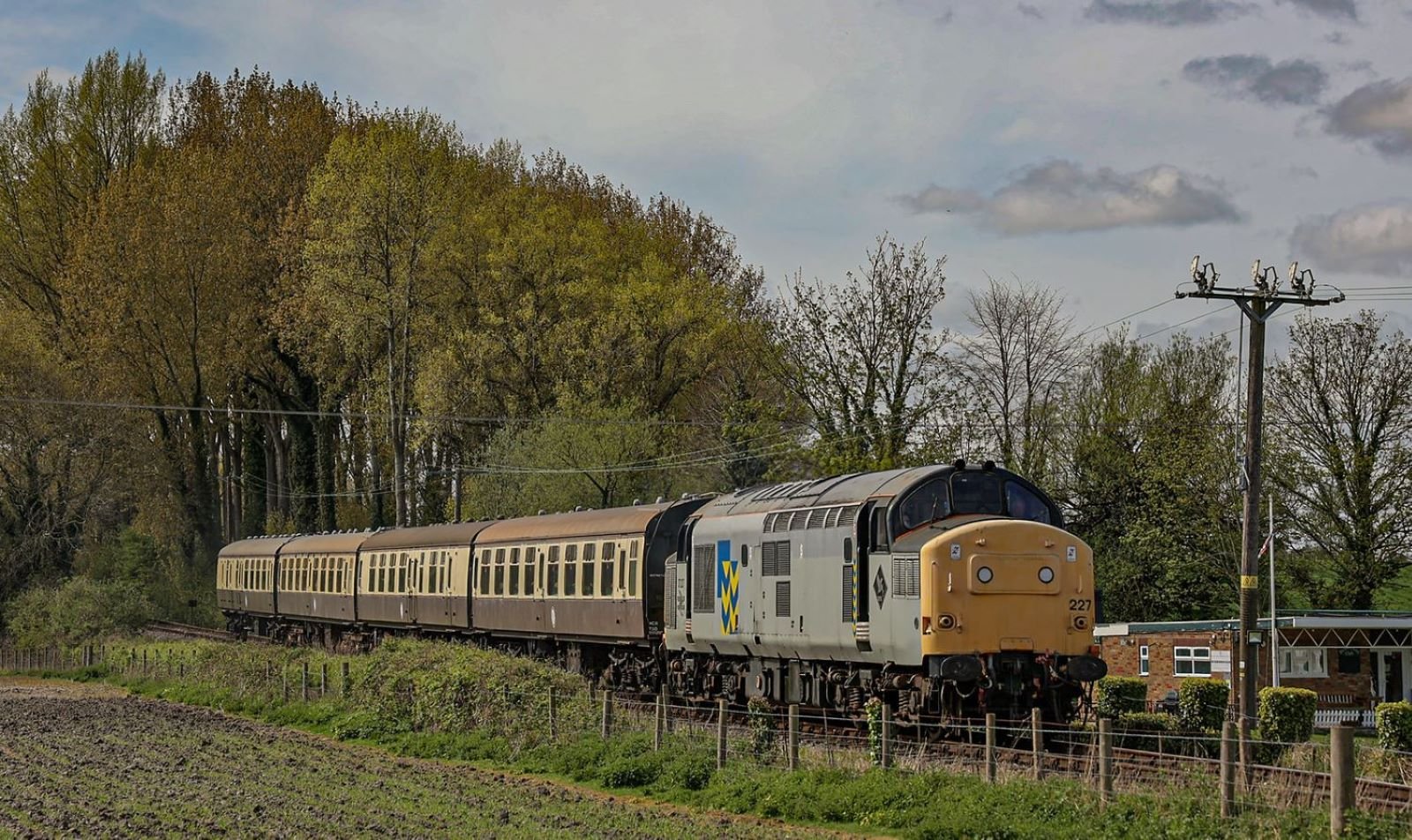 Solve Class 37 37227 at Bledlow. jigsaw puzzle online with 45 pieces