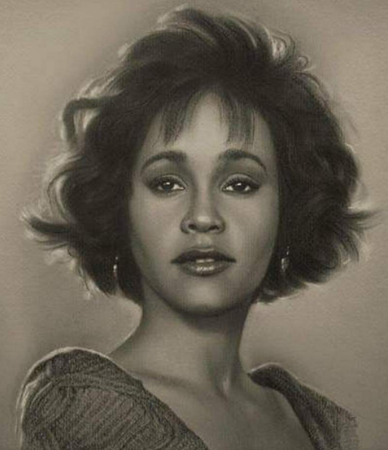 Solve Krzysztof Lukasiewicz draws Whitney Houston jigsaw puzzle online ...