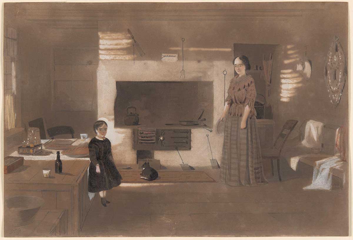 Solve The Kitchen of an Early Sydney House, Samuel Thomas Gill, 1857 ...