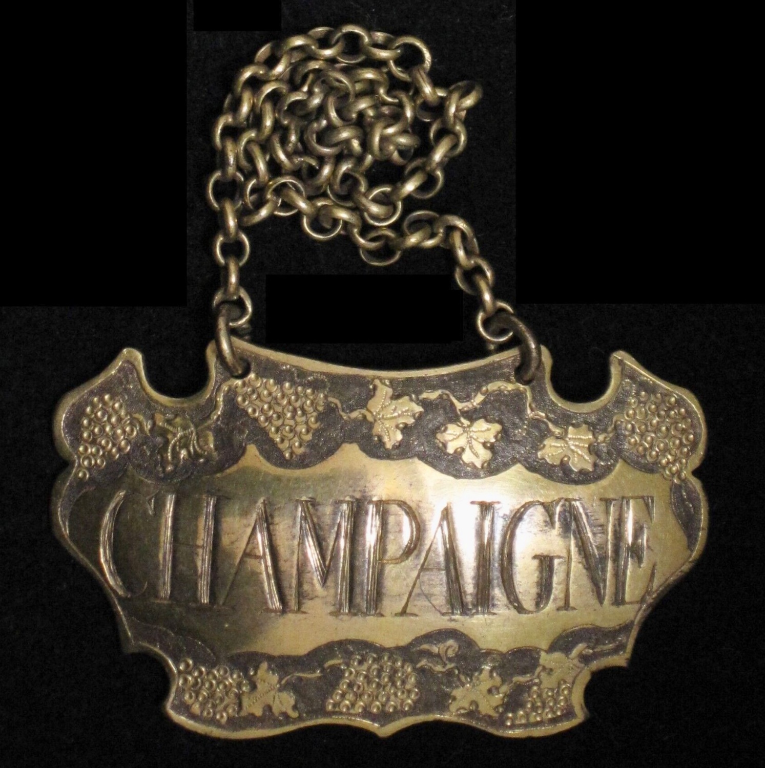 Solve Cast, Engraved and Gilded Copper Bottle Ticket, London, ca.1750 ...