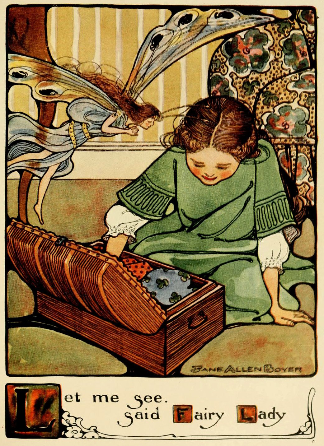 Solve A Young Girl With Her Sewing Box / Jane Allen Boyer (1875-1940 ...