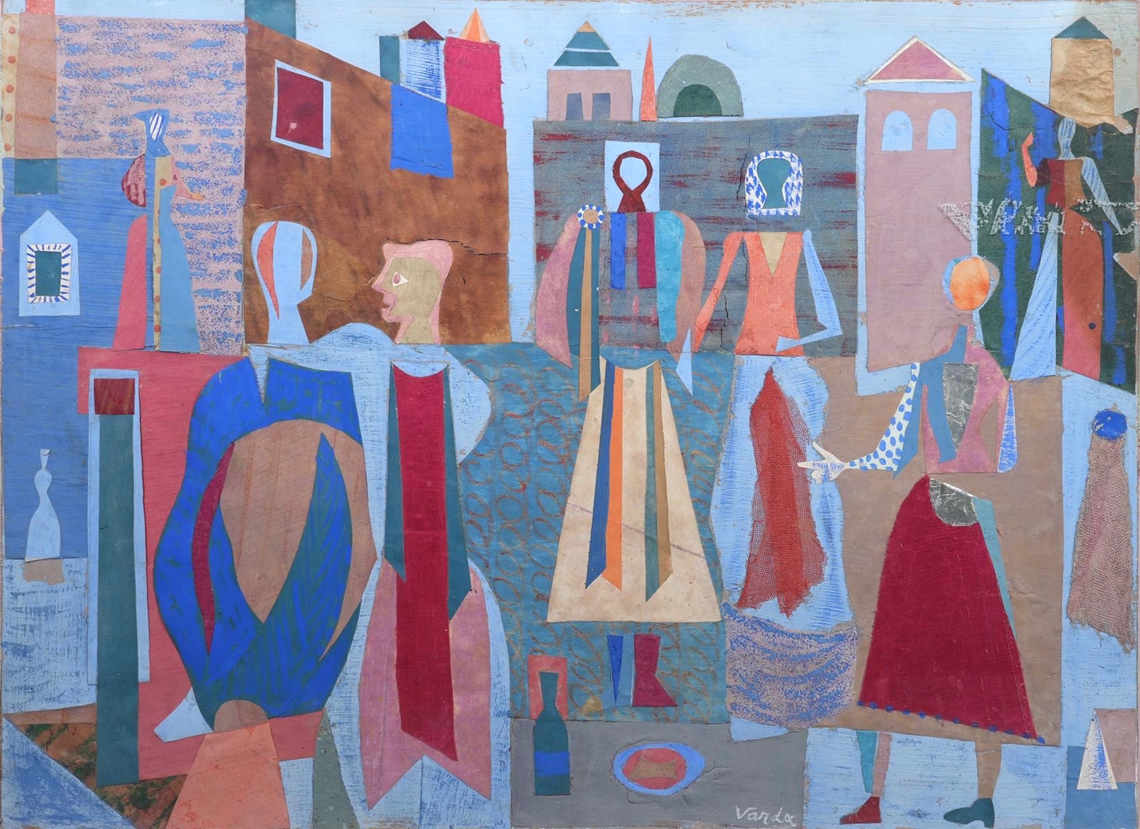 Solve Street Scene, Jean Varda jigsaw puzzle online with 540 pieces