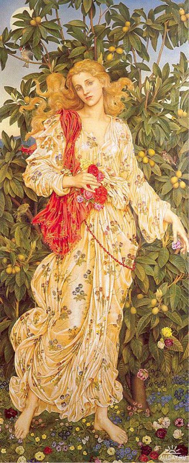 Solve Evelyn De Morgan - Flora jigsaw puzzle online with 240 pieces