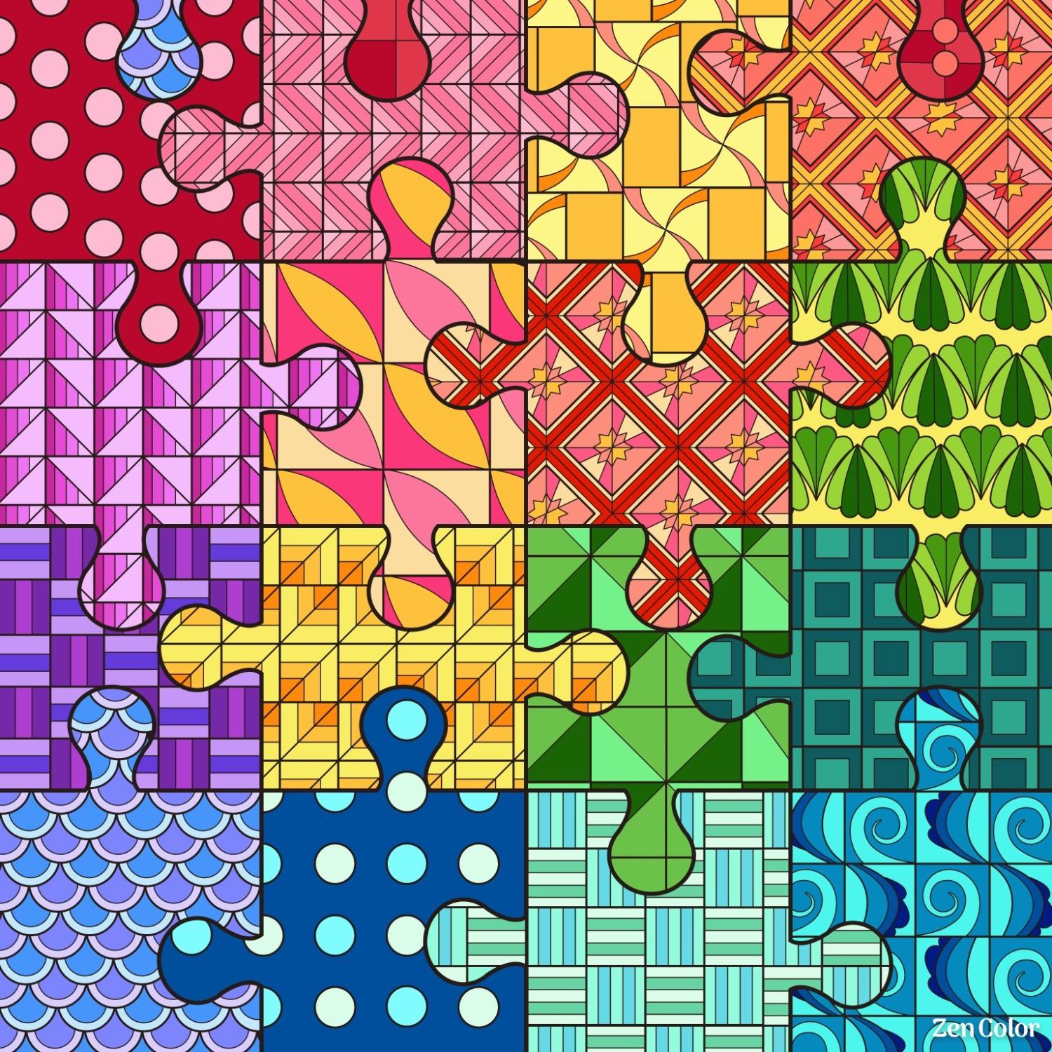 Solve Colorfull Puzzle jigsaw puzzle online with 196 pieces