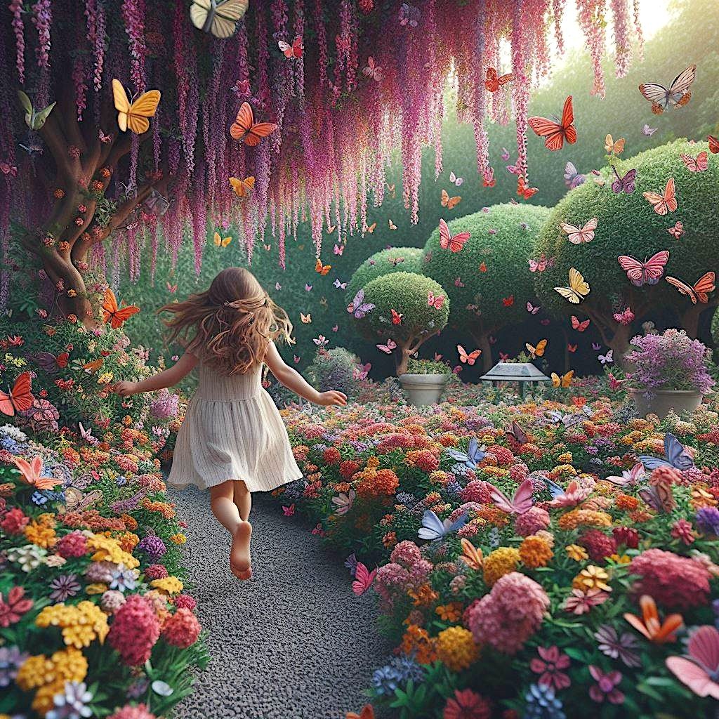 Jigsaw Puzzle | 64 pieces | Butterfly Garden | Jigidi