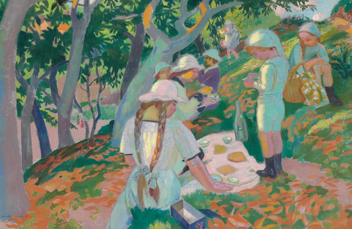 Solve Maurice Denis (1870–1943), Afternoon Tea under the Chestnut Trees ...