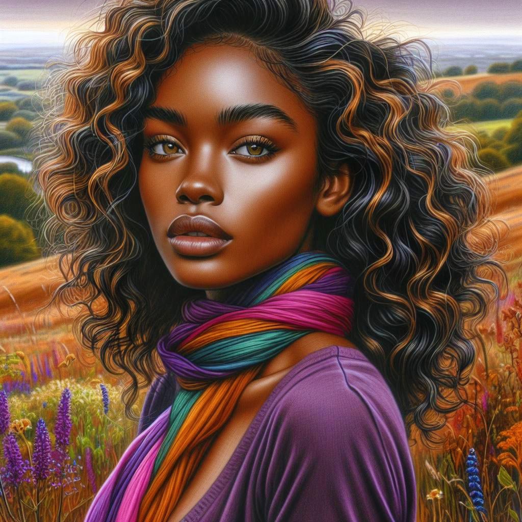 Solve beautiful Woman in the countryside jigsaw puzzle online with 81 ...
