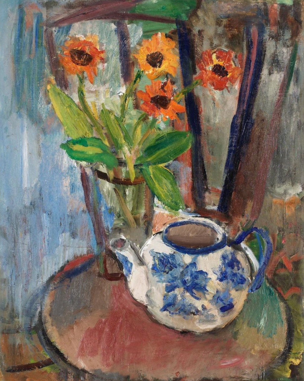 Solve Ivan Ivarson(1900-1939) Still life with tea pot n:d Oil on canvas ...