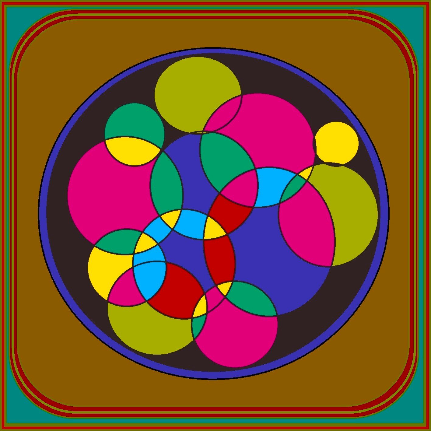 Solve Colored Shapes jigsaw puzzle online with 100 pieces