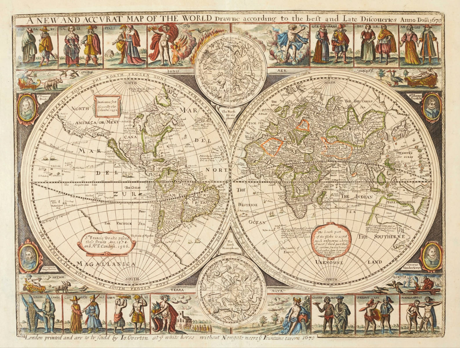 Solve Peter Stent - A New And Accurate Map Of The World (1670) jigsaw ...
