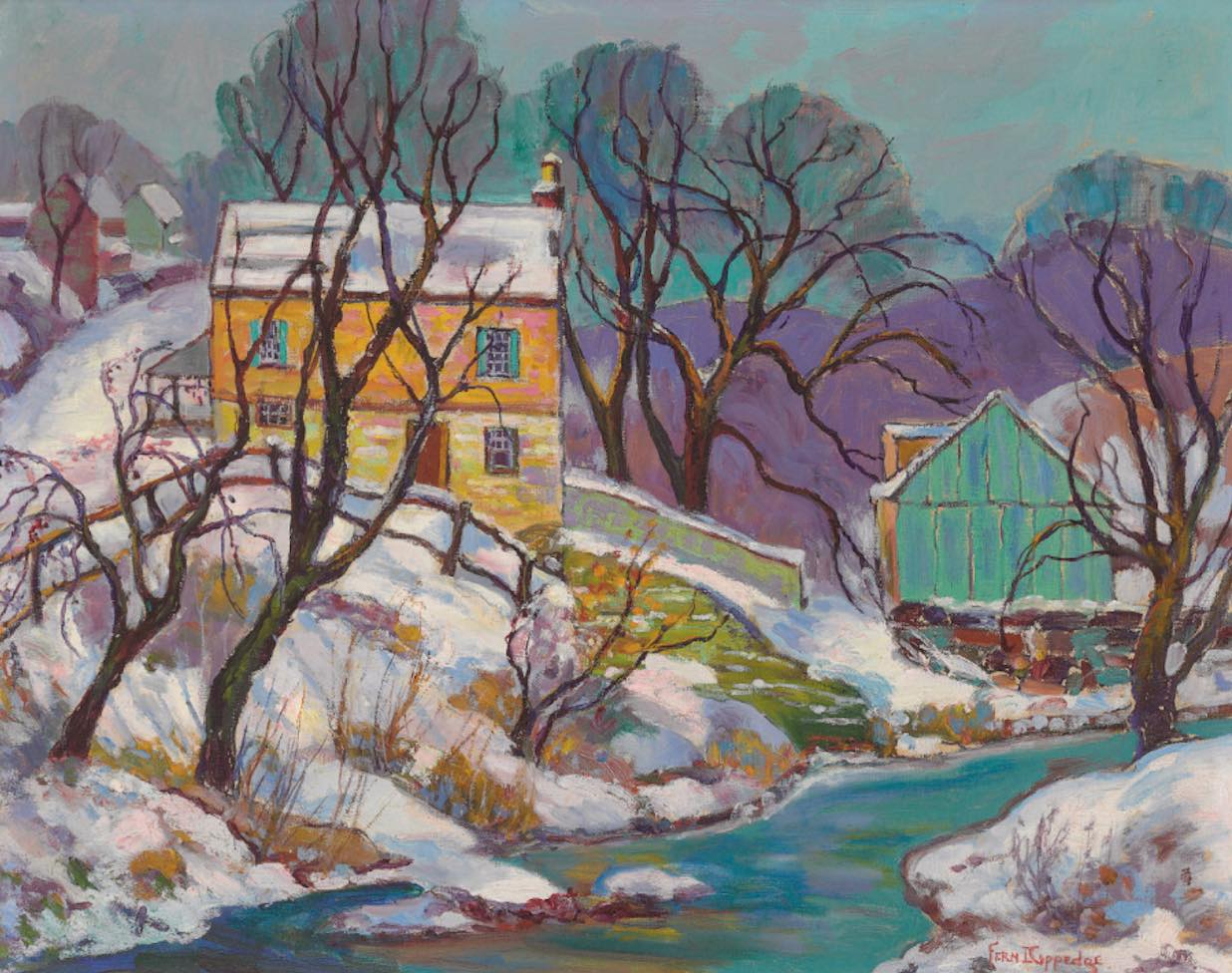 Solve Fern Isabel Coppedge (American, 1883–1951), Winter Scene jigsaw ...