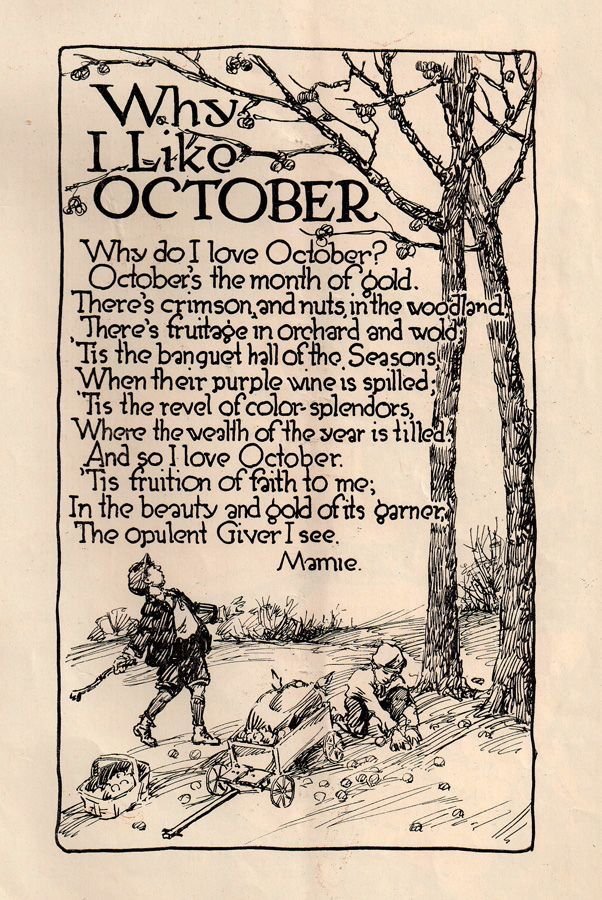 Solve Seasonal - Autumn / Fall - October Poem 1 (Resize: 12 - 165 ...