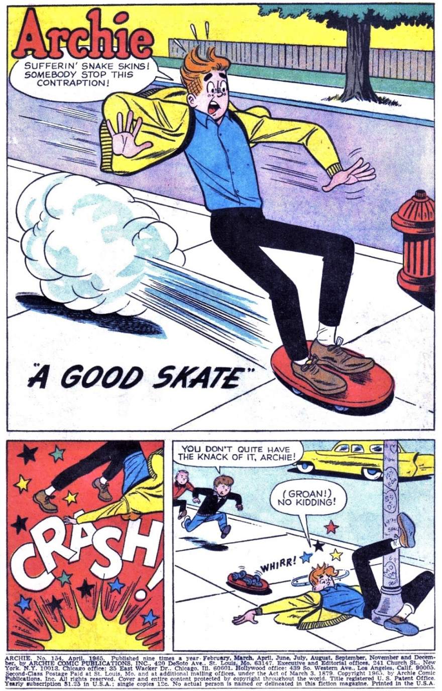 Solve Archie: A Good Skate jigsaw puzzle online with 77 pieces