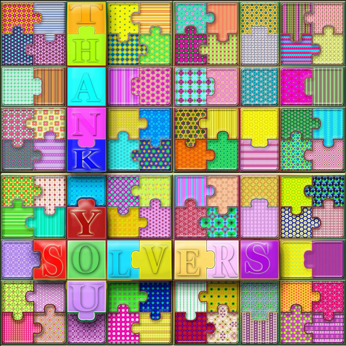 Solve Solver Appreciation Day.... THANK YOU FOR YOUR SOLVES!!!! jigsaw ...