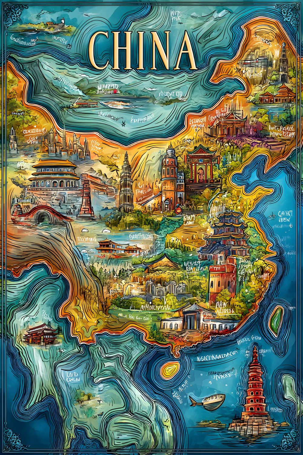 Solve China jigsaw puzzle online with 77 pieces