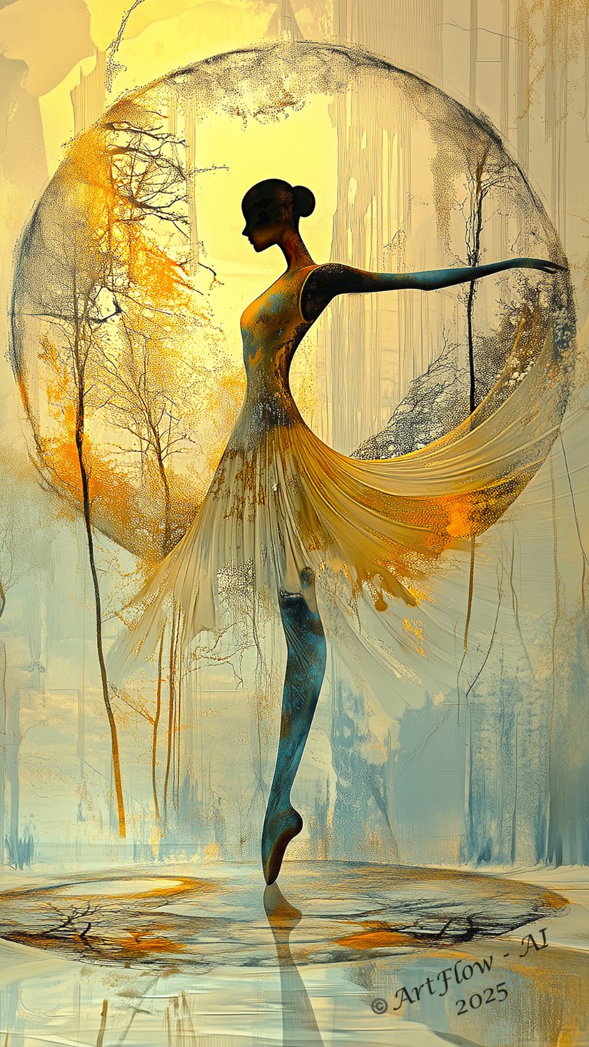 Solve Dance Between Dreams 🩰🌙 jigsaw puzzle online with 144 pieces