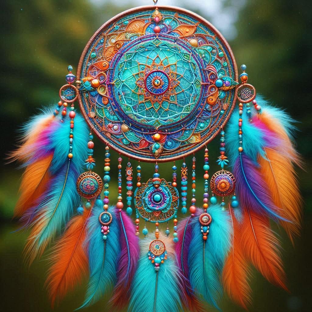 Solve Beautiful dream catcher jigsaw puzzle online with 64 pieces