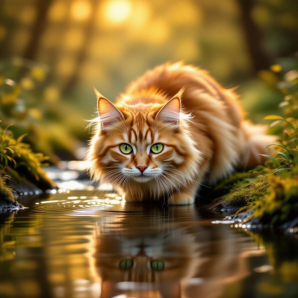 Solve Forrest Cat jigsaw puzzle online with 49 pieces