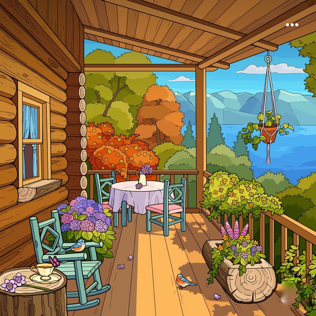 Solve Peaceful cabin jigsaw puzzle online with 225 pieces