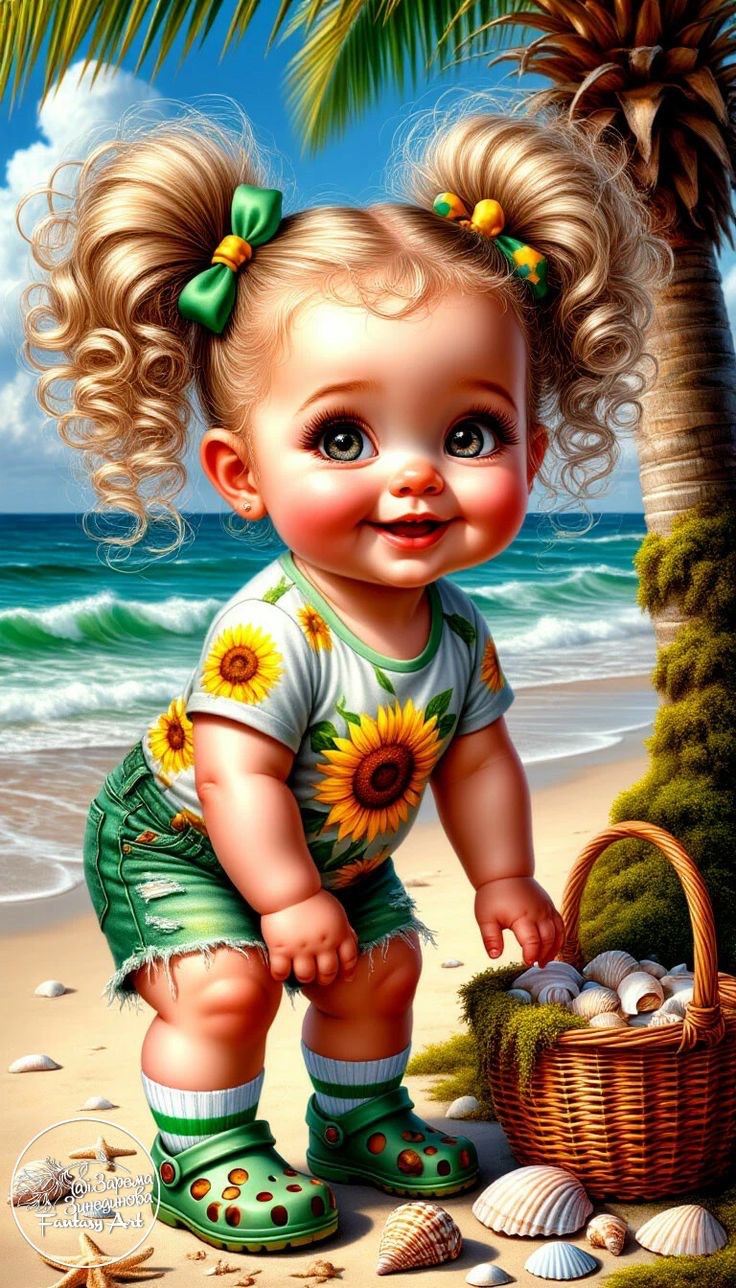 Solve Gathering Shells jigsaw puzzle online with 40 pieces