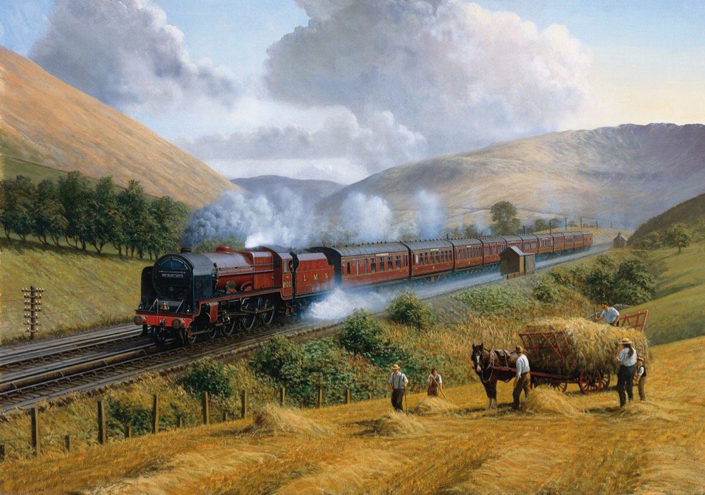 Solve "Country Train" jigsaw puzzle online with 35 pieces
