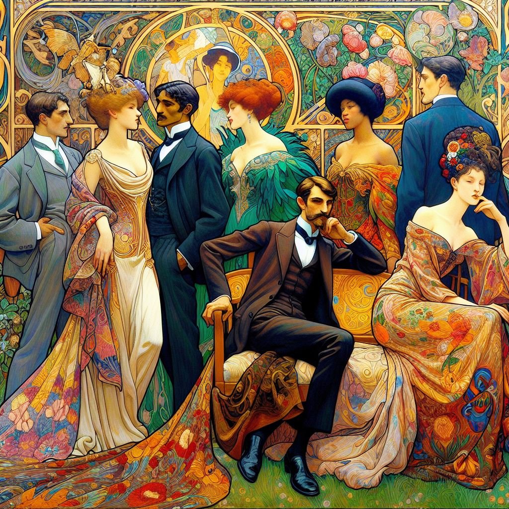 Jigsaw Puzzle | 144 pieces | Mucha's style (Fauvism) #2 | Jigidi