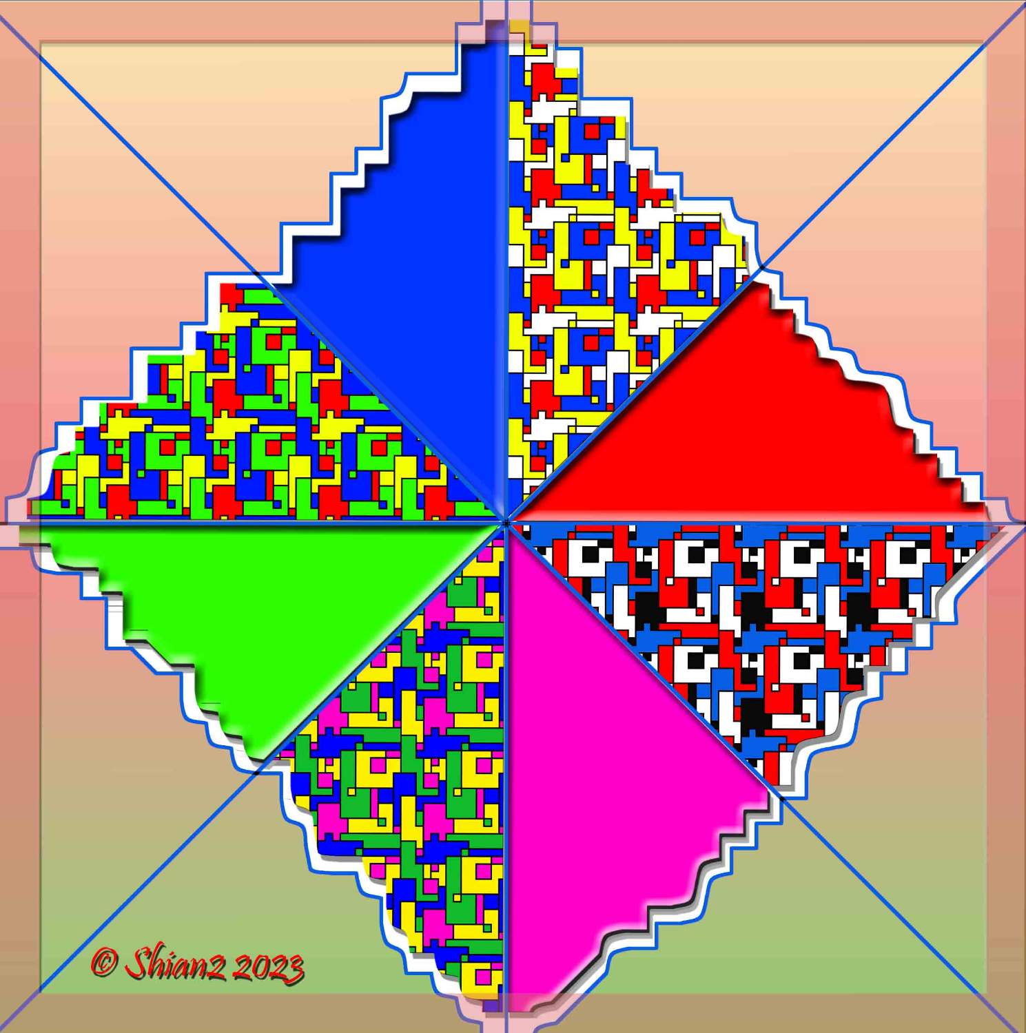 Solve Jagged Edge Patches jigsaw puzzle online with 144 pieces