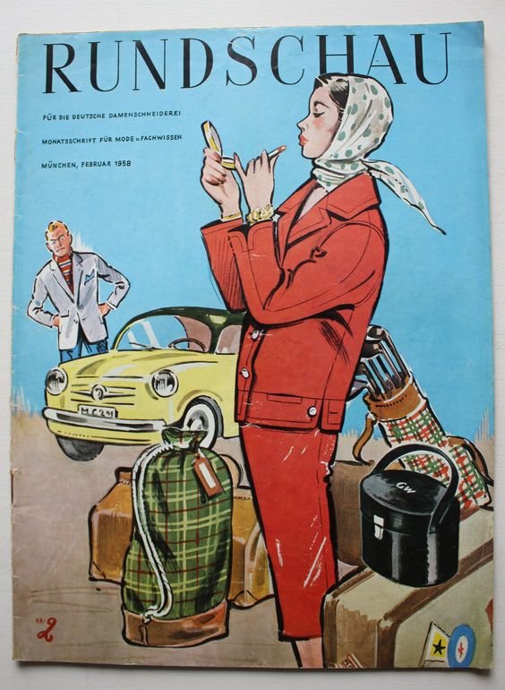 Solve Rundschau Magazine Cover 1958 jigsaw puzzle online with 96 pieces