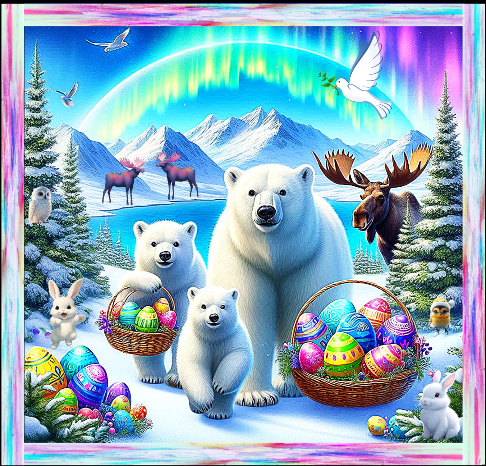 Solve AI Polar Bears and Baskets - resize to 600 jigsaw puzzle online ...
