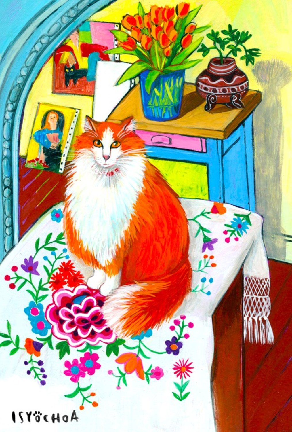 Solve Cat in a Studio jigsaw puzzle online with 126 pieces