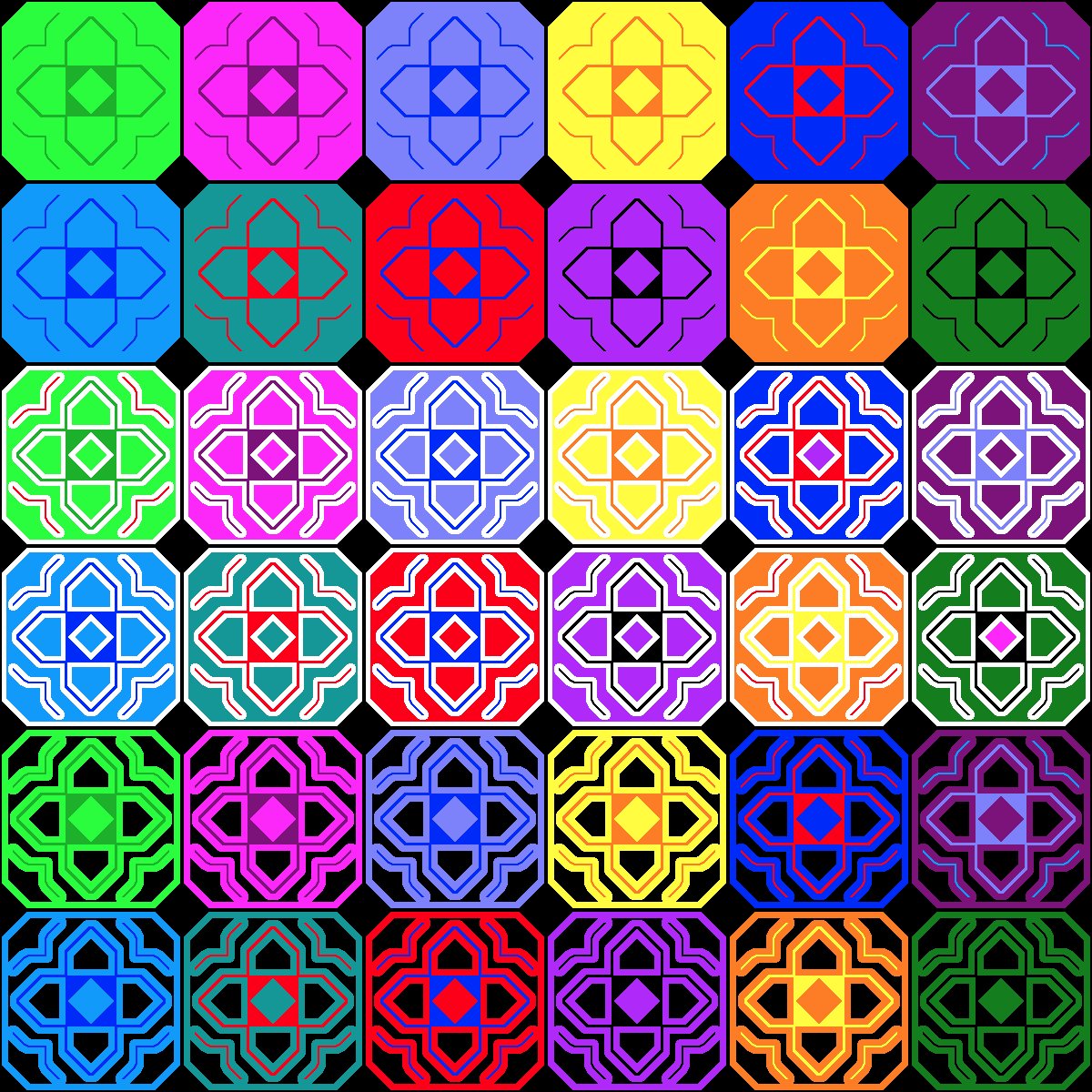 Solve funky tiles jigsaw puzzle online with 400 pieces