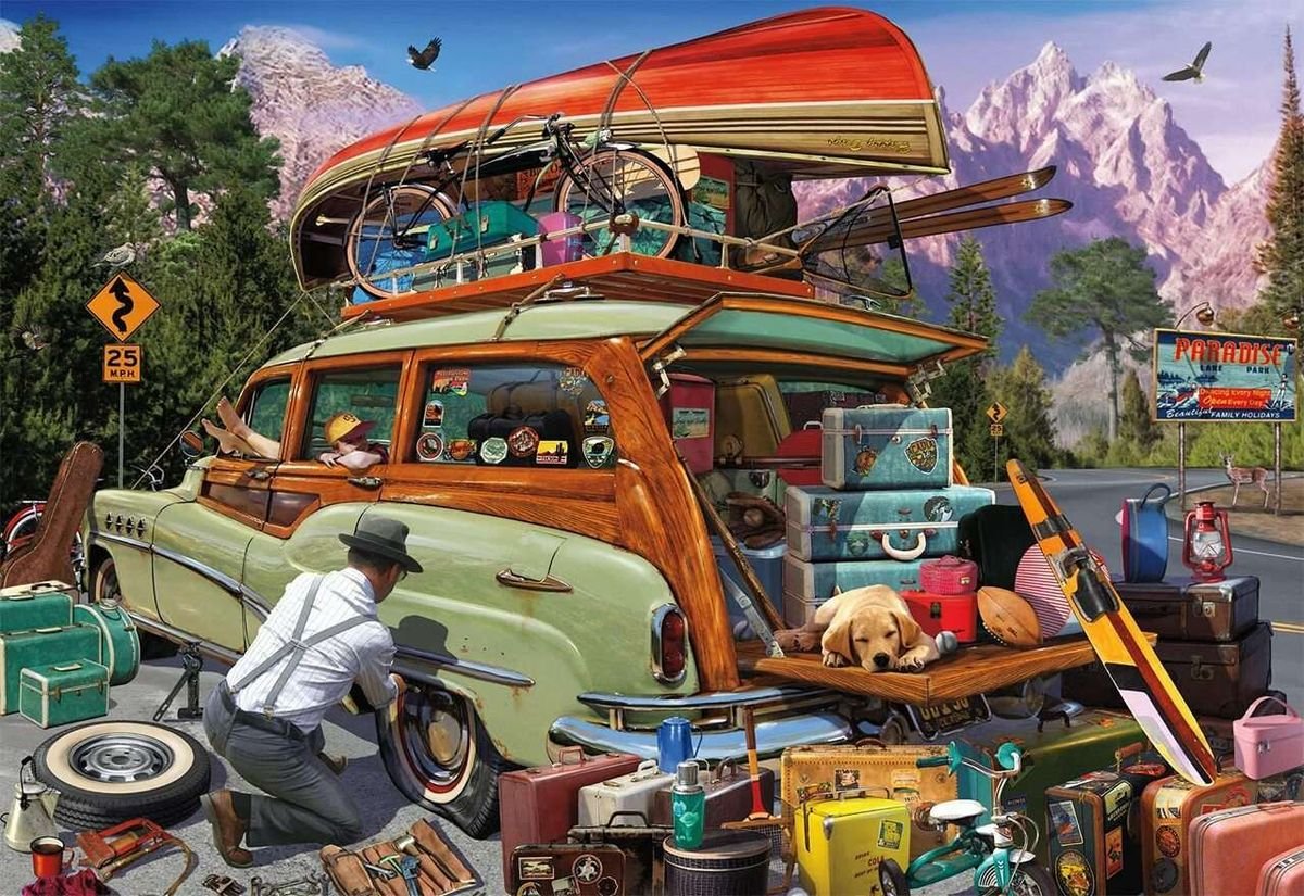Solve Flat Tyre jigsaw puzzle online with 88 pieces