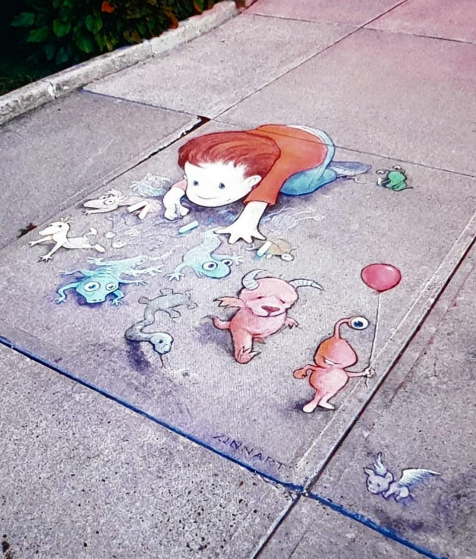 Solve Yeah, Little David finally learned how to use chalk. Run before ...