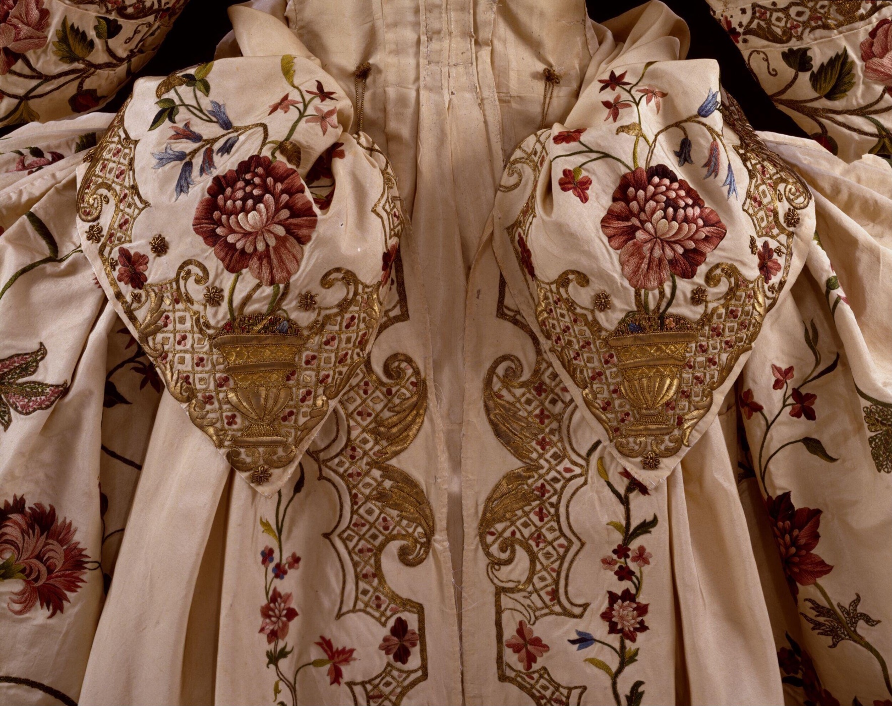 Solve Detail, Embroidered Mantua-style Court Dress, 18th Century, Great ...