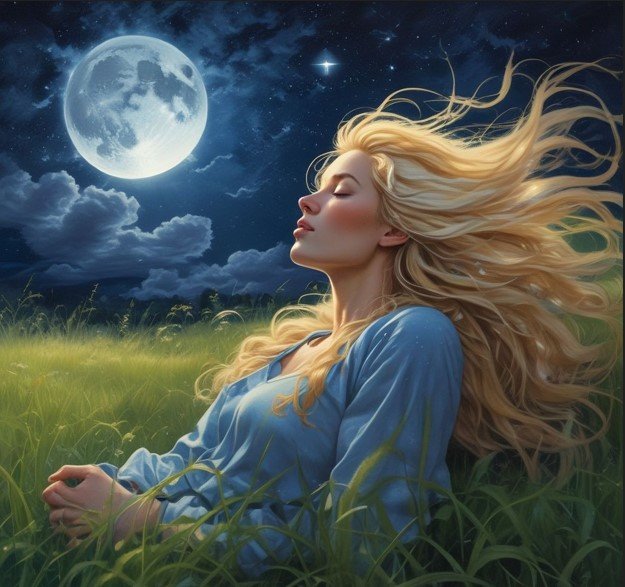 Jigsaw Puzzle | 100 pieces | Basking in the Moonlight | Jigidi