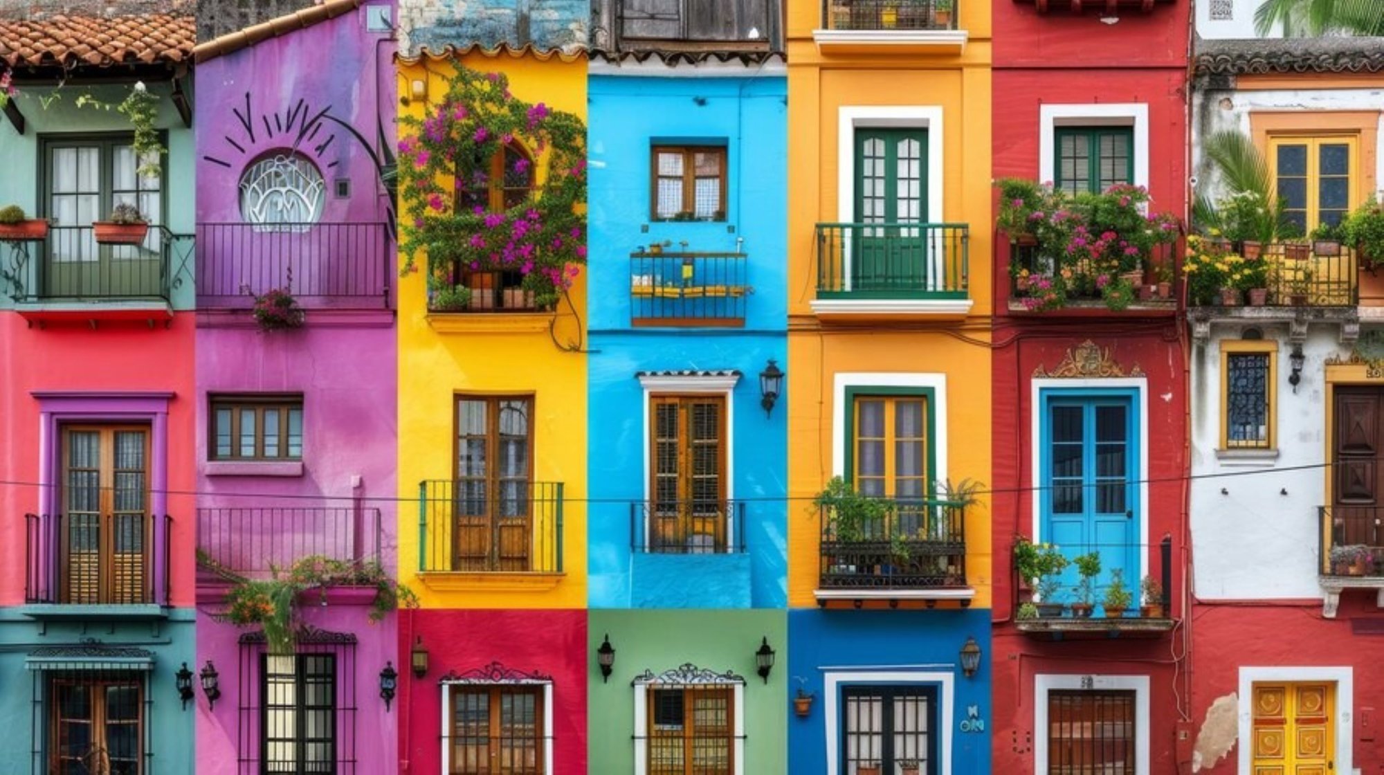 Jigsaw Puzzle | 66 pieces | Casas de Colores | Jigidi