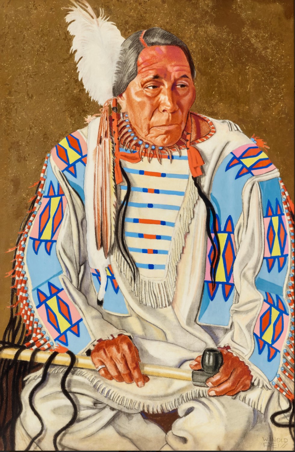 Solve Winold Reiss (American, born in Germany, 1886–1953), Three Calf ...