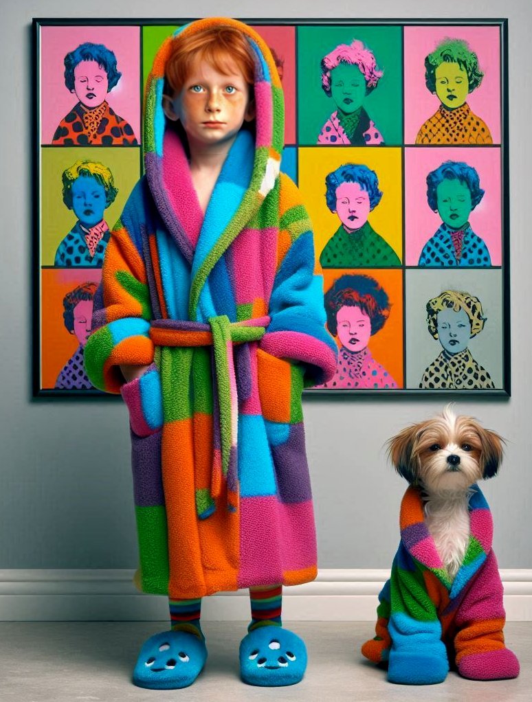 Solve Andy Warhol-inspired Bedtime jigsaw puzzle online with 165 pieces